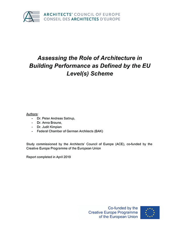 Assessing the Role of Architecture in Building Performance as Defined ...